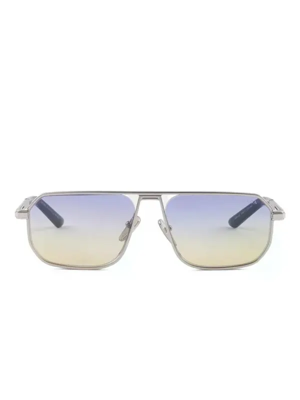 Prada Logo-engraved Sunglasses - Silver