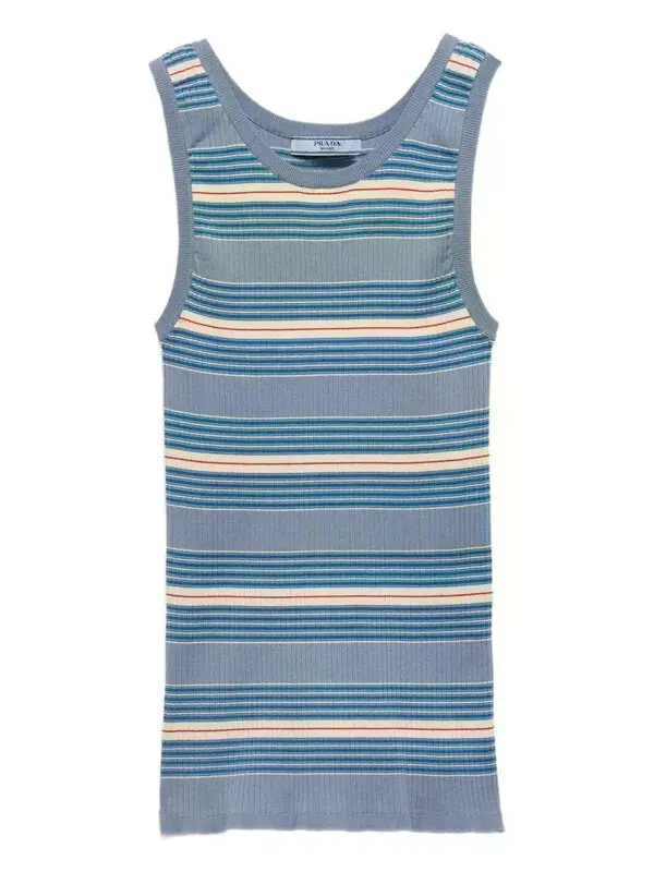 Prada Striped Tank Top - Blue