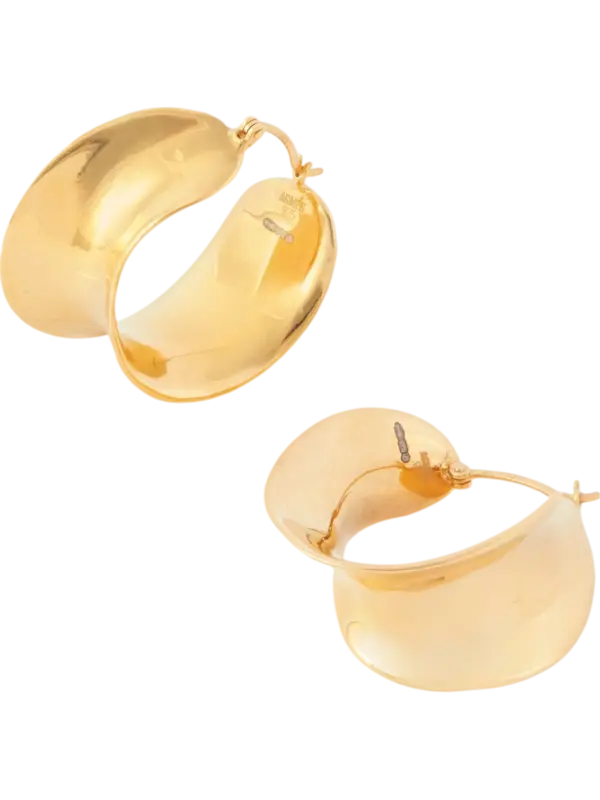 Agmes Laila Vermeil Hoop Earrings - Gold