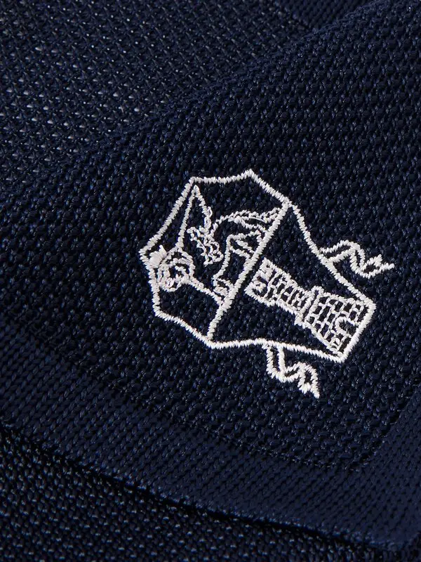 Brunello Cucinelli Logo-embroidered Knitted Silk Pocket Square