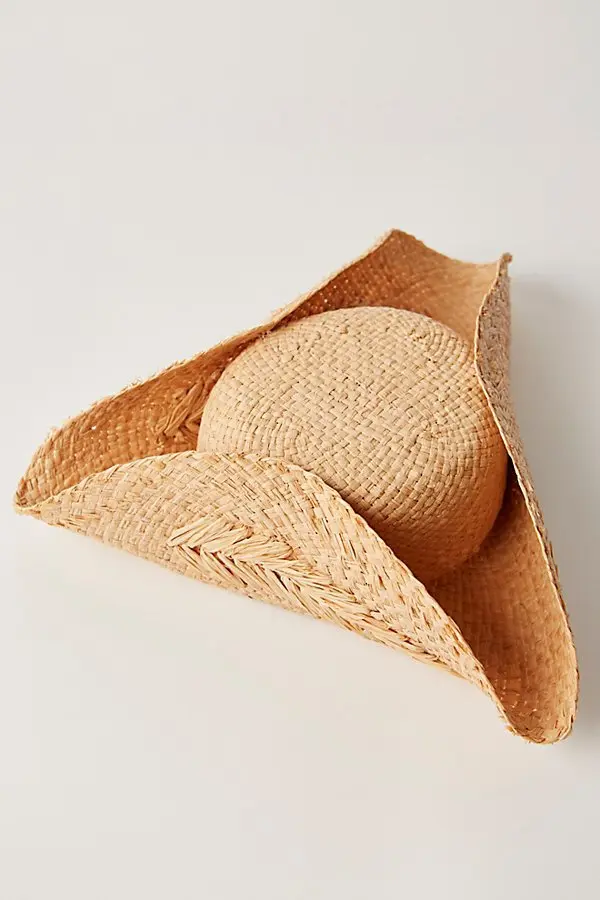 PARDOHATS Tricorn Raffia Sun Hat
