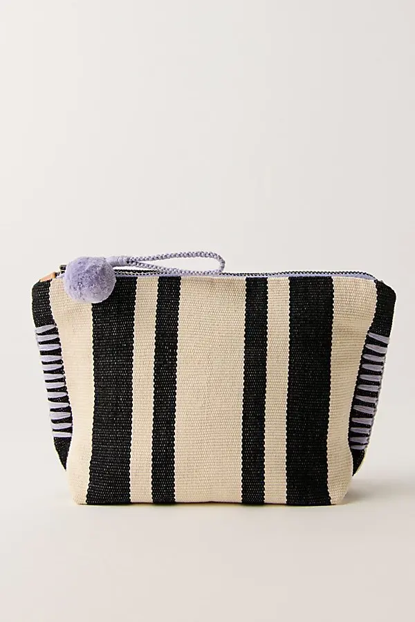 MERCADO GLOBAL Mini Christina Pouch - Black Block Stripe
