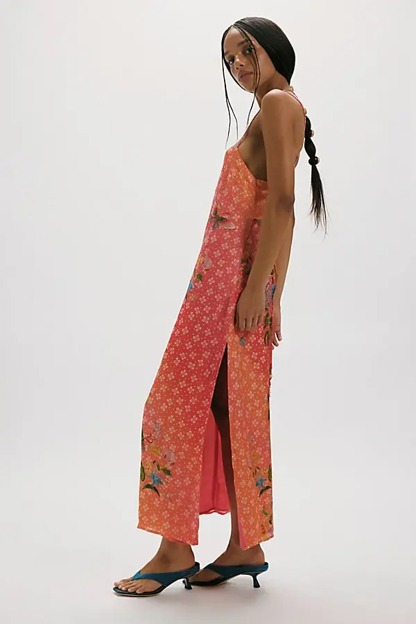 Free People Sweet Life Midi Dress - Sunset Combo