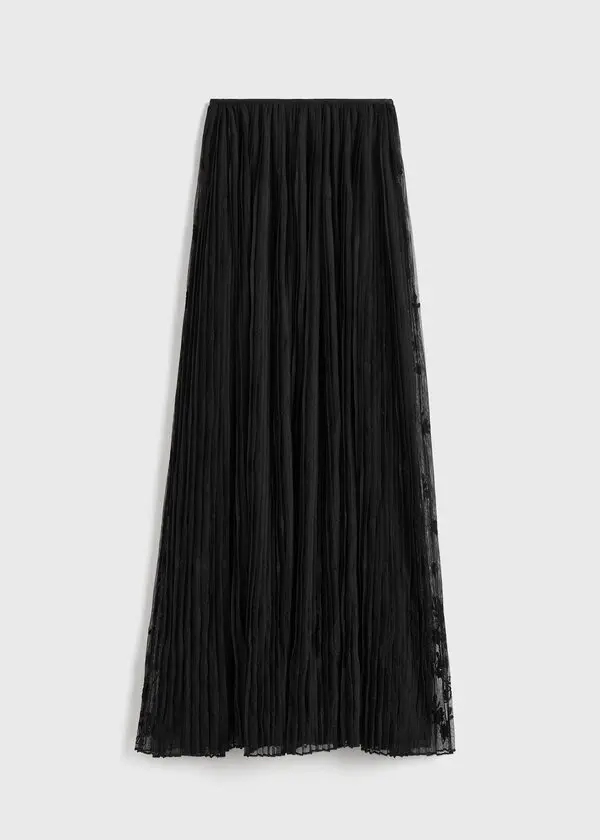 TOTEME Floral-embroidered Tulle Maxi Skirt