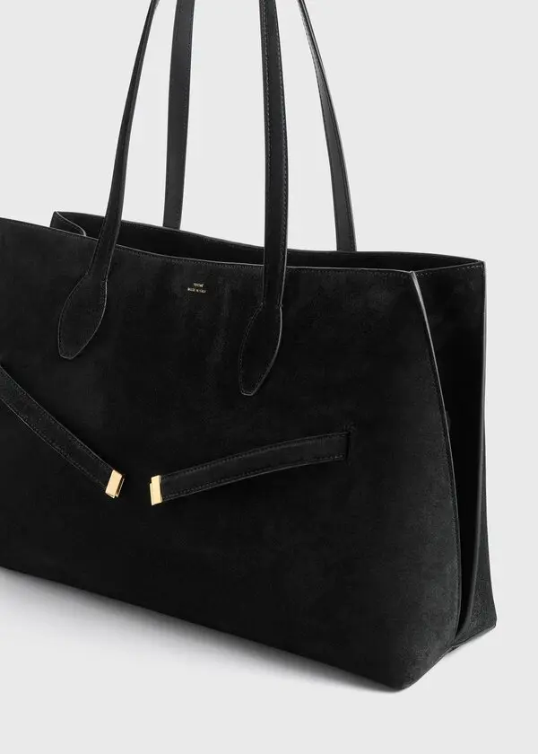 TOTEME Suede Lounge Tote - Black