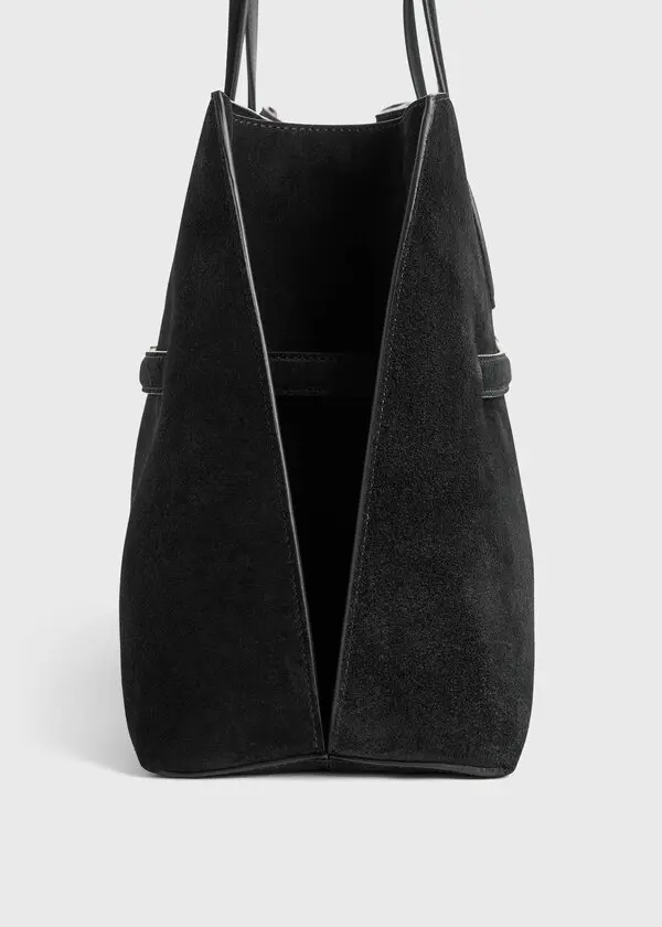 TOTEME Suede Lounge Tote - Black