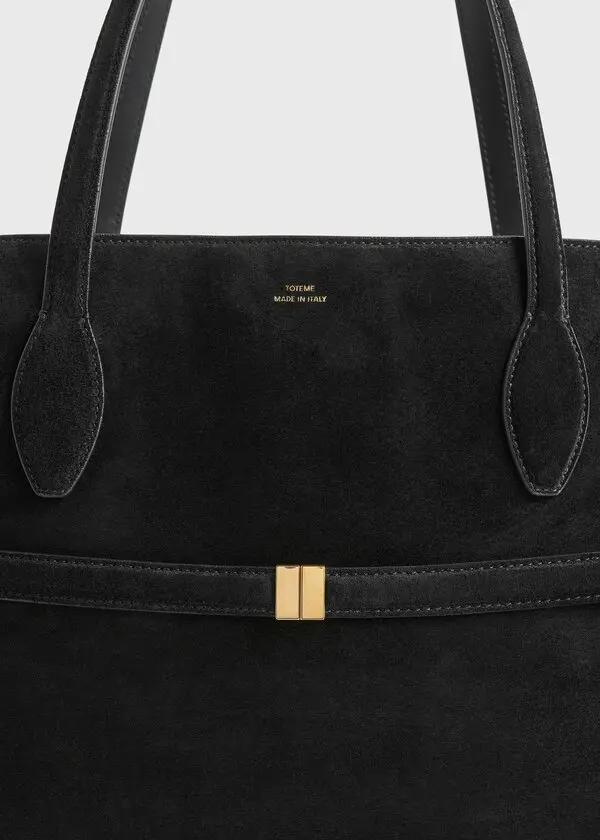 TOTEME Suede Lounge Tote - Black