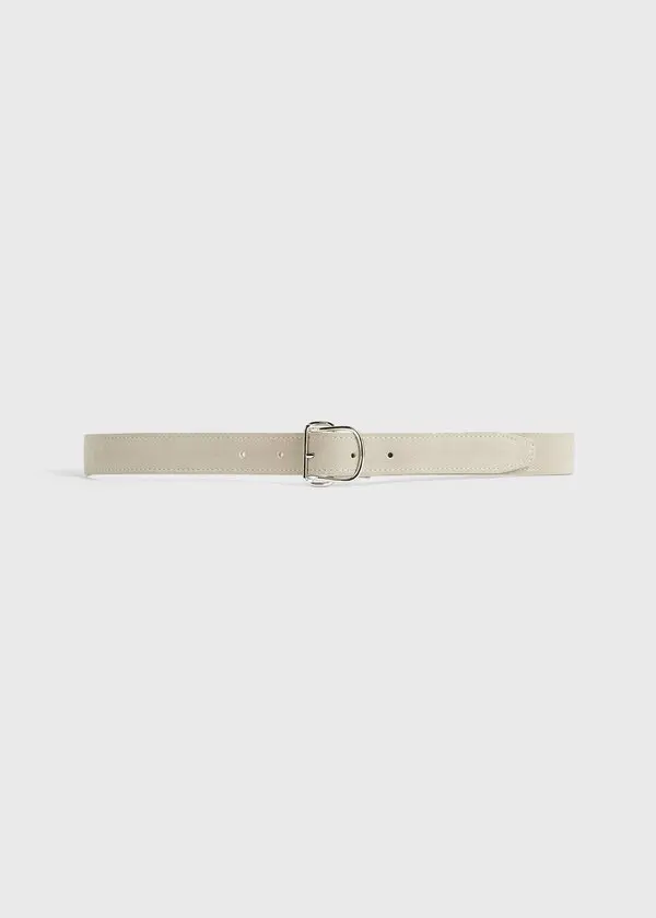 TOTEME Swirl Suede Belt - Pearl