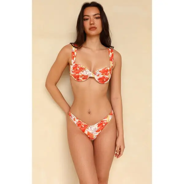 RIS-K Tahiti Super Cheeky Bikini Bottom - Rouge