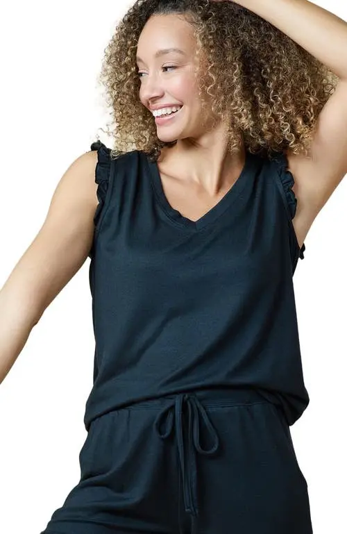 SOFTIES Ruffle Tank Top With Shorts Set