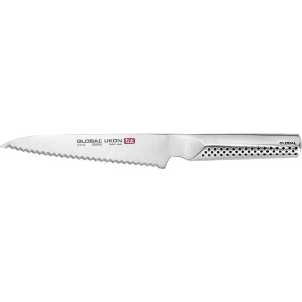 GLOBAL Ukon 6" Serrated Utility Knife - Silver