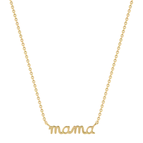 ELECTRIC PICKS 14kt Gold Plated Mama Charm Necklace - Yellow Gold