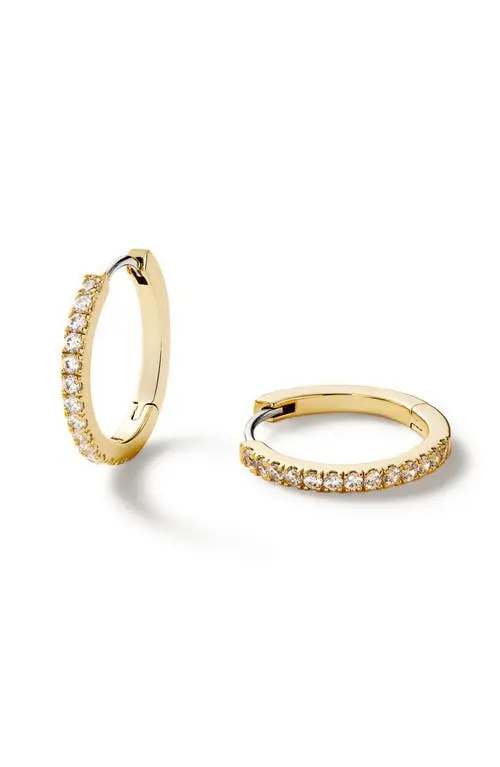 ANA LUISA Pave Huggie Hoop Earrings - Gold