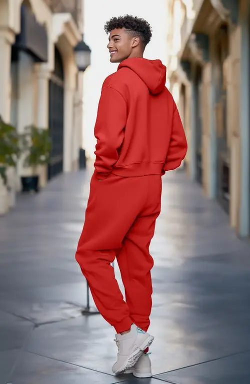 DALIX Alien Design Sweatsuit Set - Red