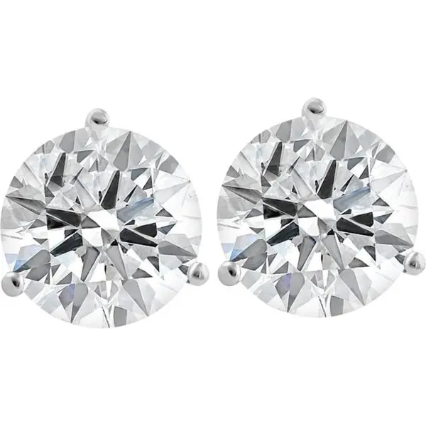 BLISS DIAMOND Certified 8 Ct Tw 14k Gold Lab Grown Round-cut Diamond Stud Earrings - 14k White Gold