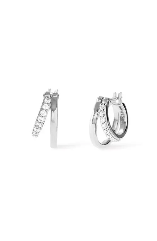 ANA LUISA Double Hoop Earrings - Silver