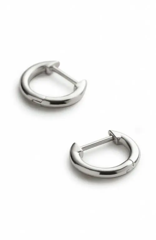 ANA LUISA Sterling Mini Huggie Earrings - Silver