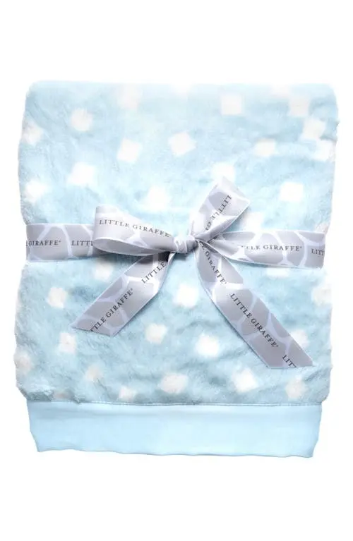 LITTLE GIRAFFE String Of Pearls Luxe Baby Blanket - Blue