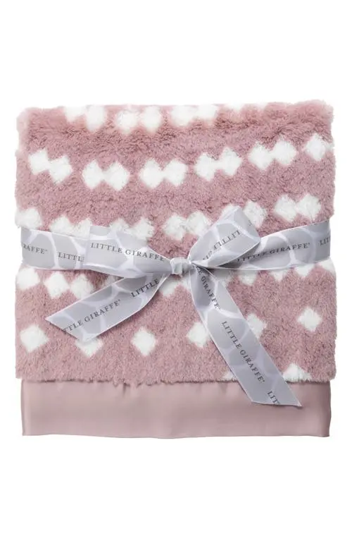 LITTLE GIRAFFE String Of Pearls Luxe Baby Blanket - Dusty Pink