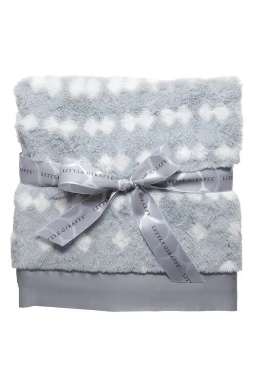 LITTLE GIRAFFE String Of Pearls Luxe Baby Blanket - Silver