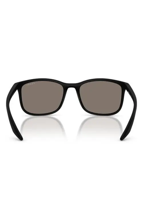 Prada 56mm Pillow Sunglasses - Matte Black/grey Silver