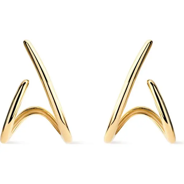 ANA LUISA Aurora Huggie Stud Earrings - Gold