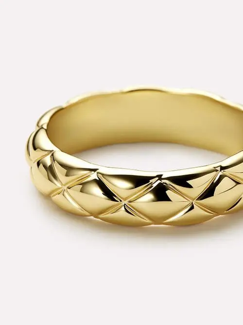 ANA LUISA Quilted Band Ring