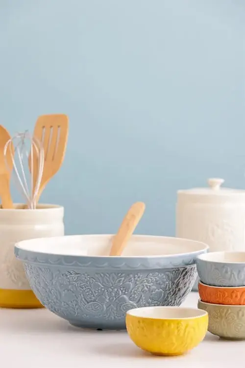 MASON CASH Home To Roost Mixing Bowl - Blue