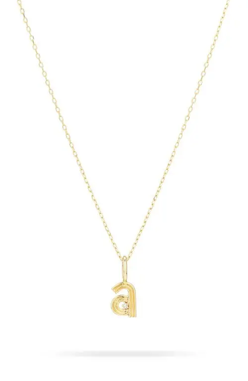 Adina Reyter Groovy Diamond Initial Charm Necklace - Yellow Gold - A