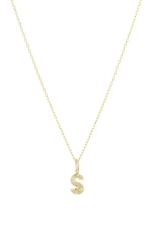 Adina Reyter Groovy Diamond Initial Charm Necklace - Yellow Gold - S