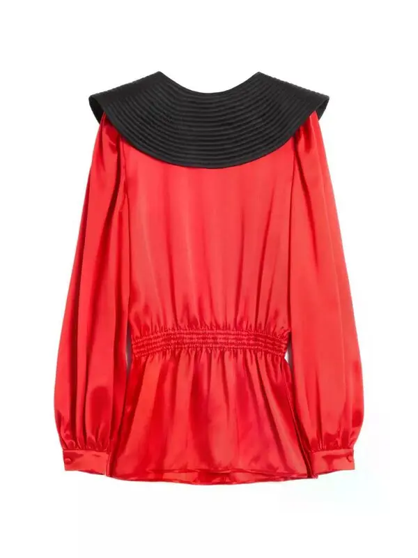Valentino Garavani Elasticated-waistband Blouse - Red
