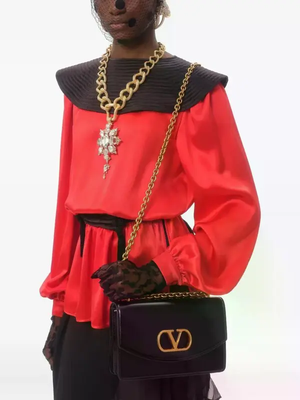 Valentino Garavani Elasticated-waistband Blouse - Red