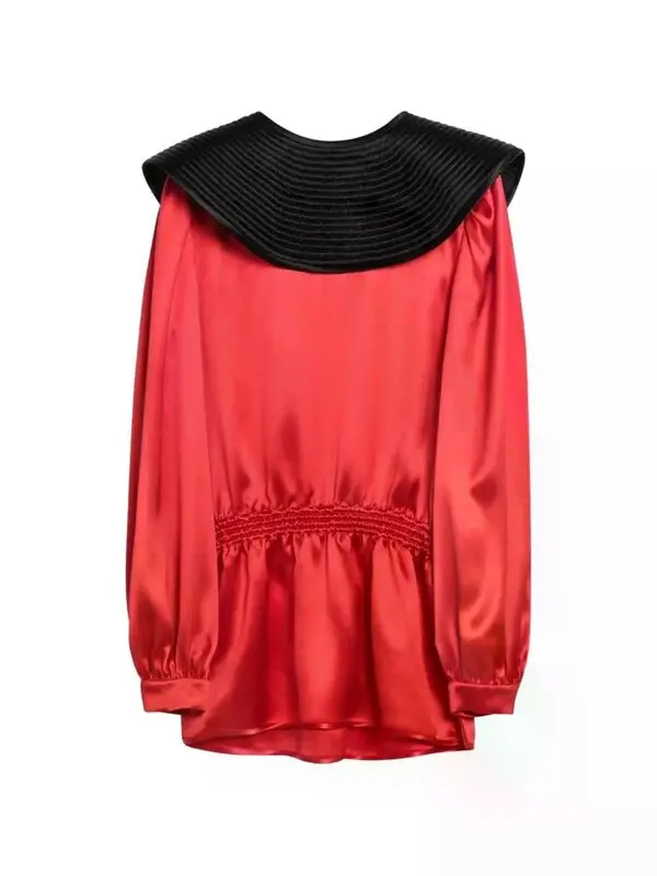 Valentino Garavani Elasticated-waistband Blouse - Red