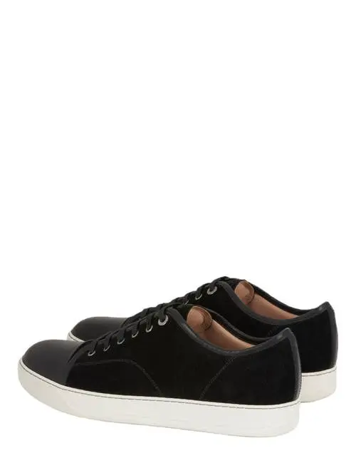LANVIN Dbb1 Leather And Suede Sneakers - Black