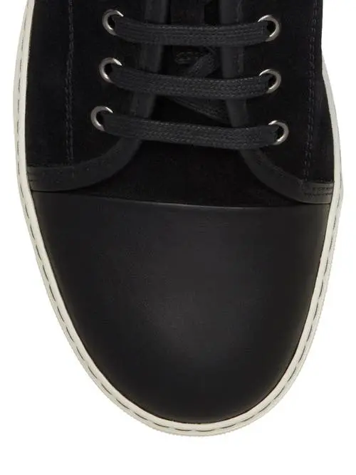 LANVIN Dbb1 Leather And Suede Sneakers - Black