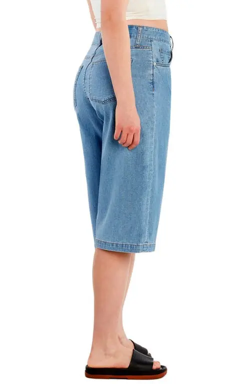 HINT OF BLU Mid-rise Relaxed Denim Shorts