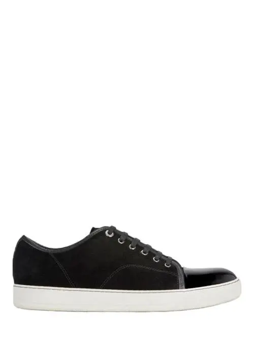 LANVIN Dbb1 Suede And Patent Leather Sneakers - Black