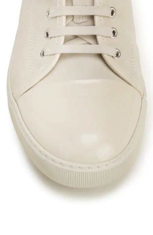 LANVIN Dbb1 Suede And Patent Leather Sneakers - Light Beige