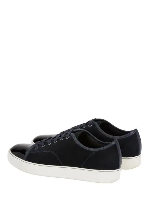 LANVIN Dbb1 Suede And Patent Leather Sneakers - Navy Blue