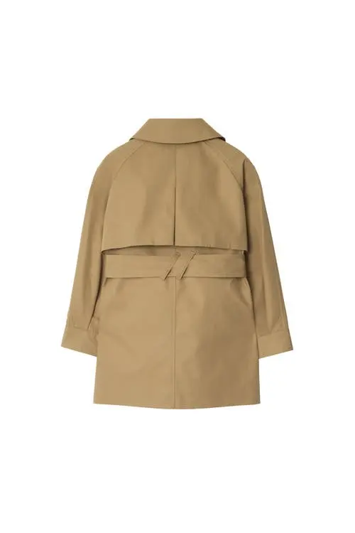 Burberry Cotton Hooded Trench Coat - Sand