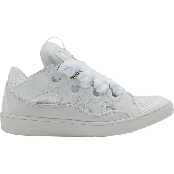 LANVIN Curb Leather Sneakers - White