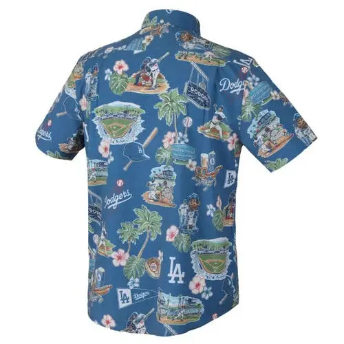 Reyn Spooner Los Angeles Dodgers Scenic Tri-blend Performance Button-up Top