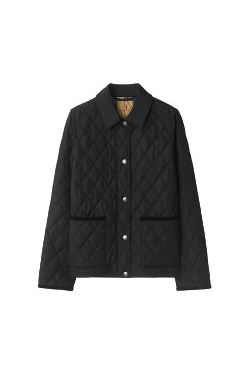 Burberry Quilted Nylon Jacket - Black/sand