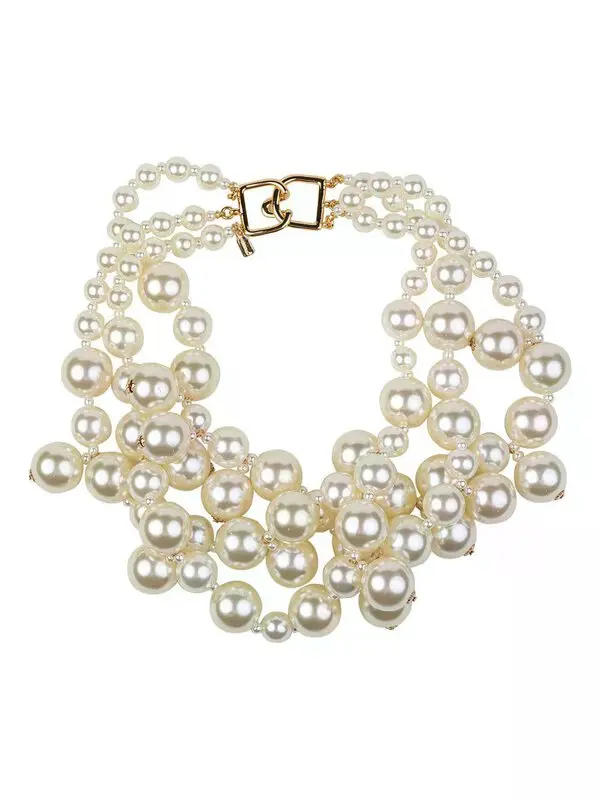 KENNETH JAY LANE Pearl-embellished Necklace - White