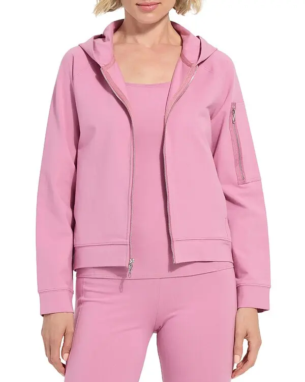 Lyssé Cotton Zip Up Hoodie Sweatshirt - Pink Paradise