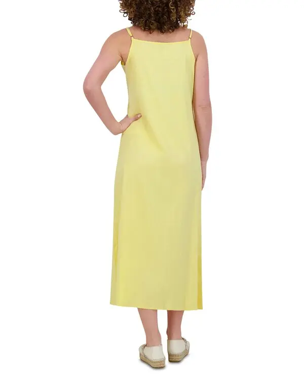 POINT Linen Blend A-line Slip Dress - Lemoncello