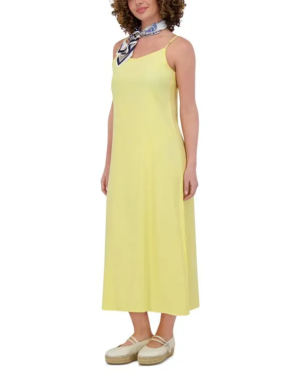 POINT Linen Blend A-line Slip Dress - Lemoncello