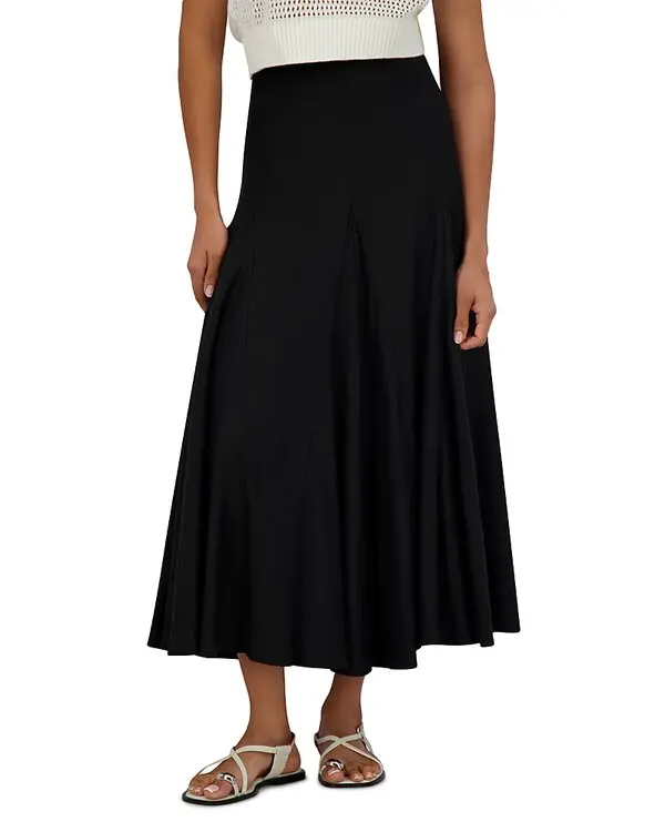 POINT Linen Gore Skirt - Black