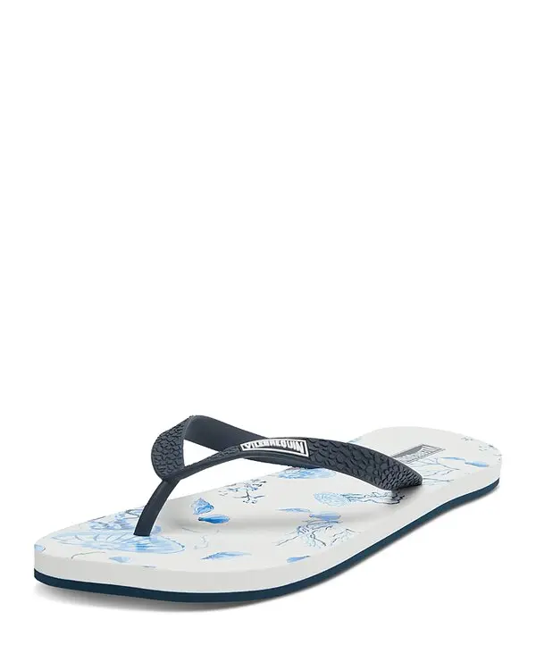 Vilebrequin Medusa & Shells Flip Flops - White