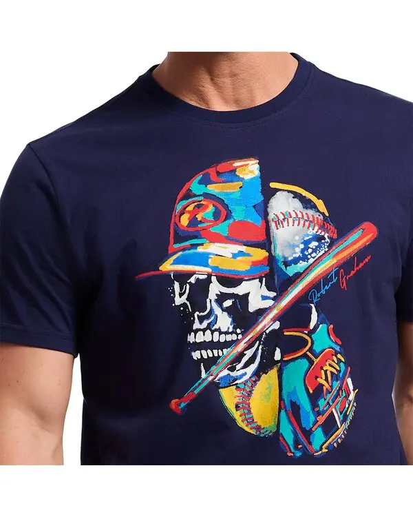 Robert Graham Skull Slugger Short Sleeve Graphic Tee
